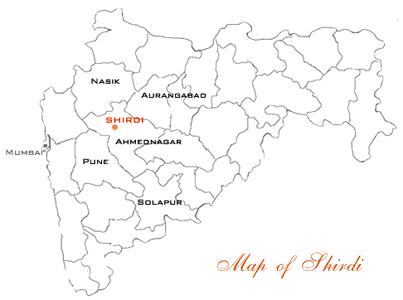 shiridi map ~ Shirdi Saibaba Blessings