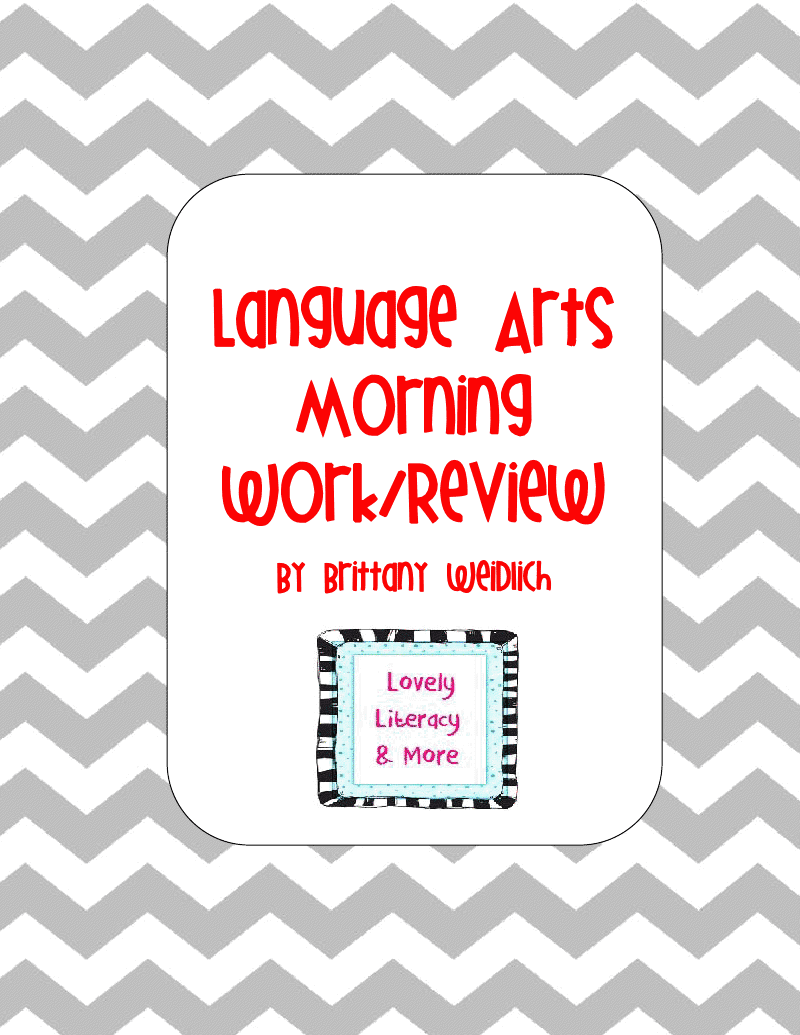 Lovely Literacy & More: Language Arts Morning Work/ Review 1