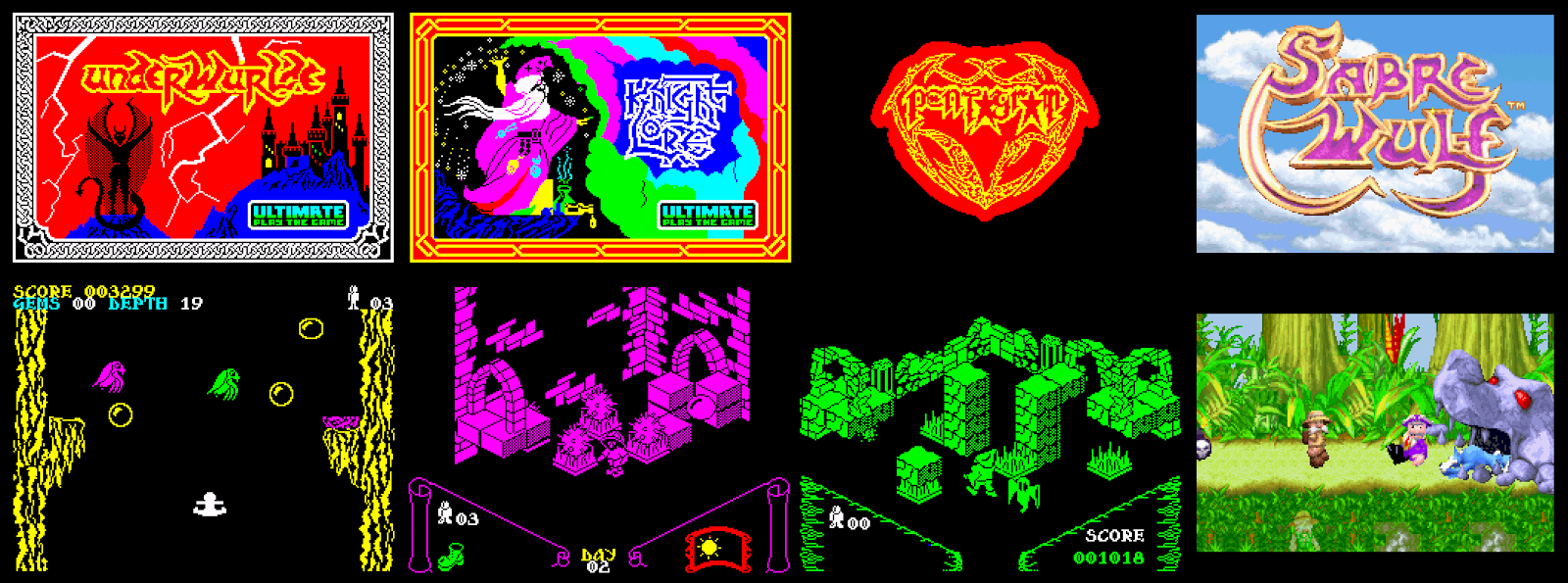 FRGCB - Finnish Retro Game Comparison Blog: Sabre Wulf (Ultimate Play ...