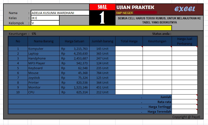 Contoh soal ujian praktek microsoft excel - alldycaemgemgakers