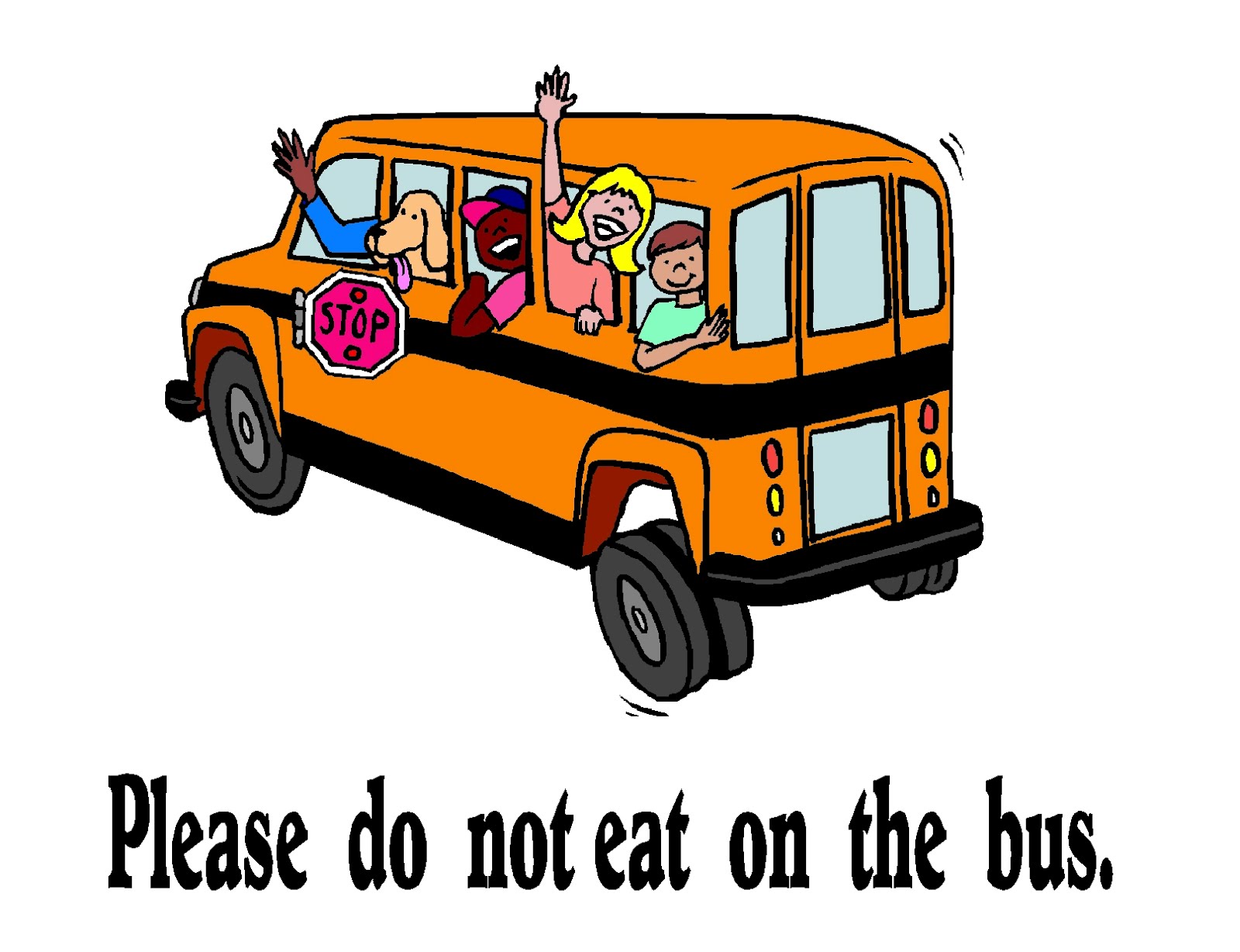 Free Posters and Signs: Do Not Eat on the Bus