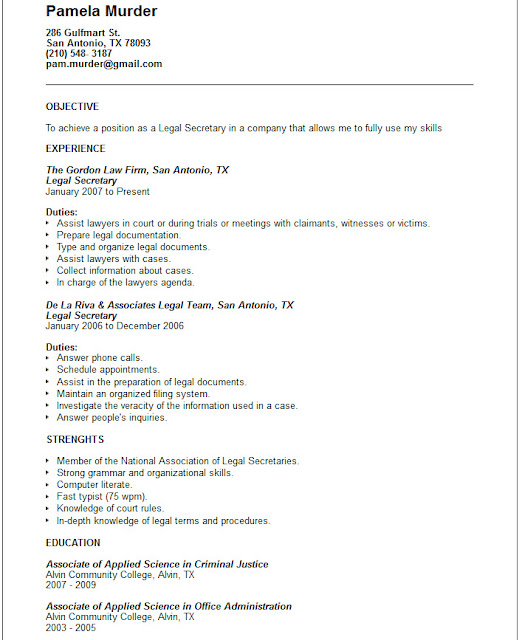 Law Resume Objective Examples 2016 - Resume Cover Letter