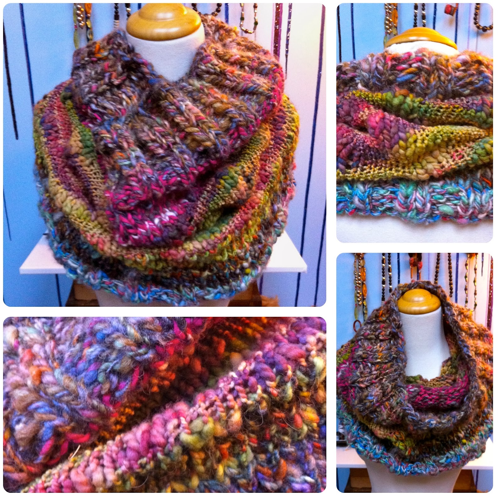 Recent Knittings-- a pair of handspun cowls | Milo Knows