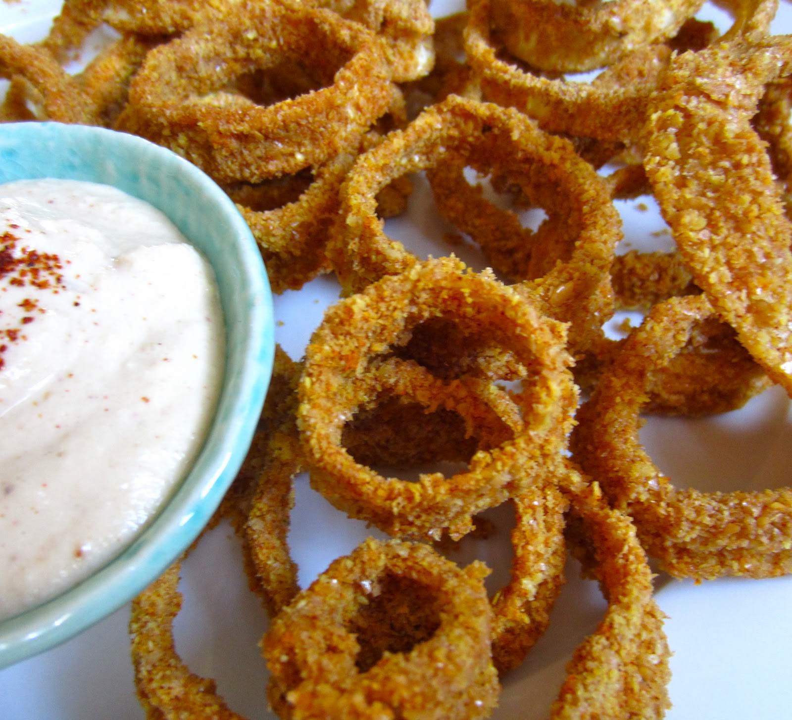 RAW Food for Truth: Onion Rings with Chipotle Mayonnaise