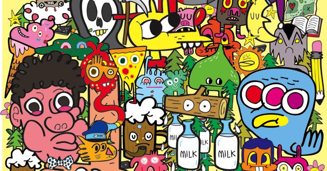 Jon Burgerman Art: Across the City 2014 Portrait