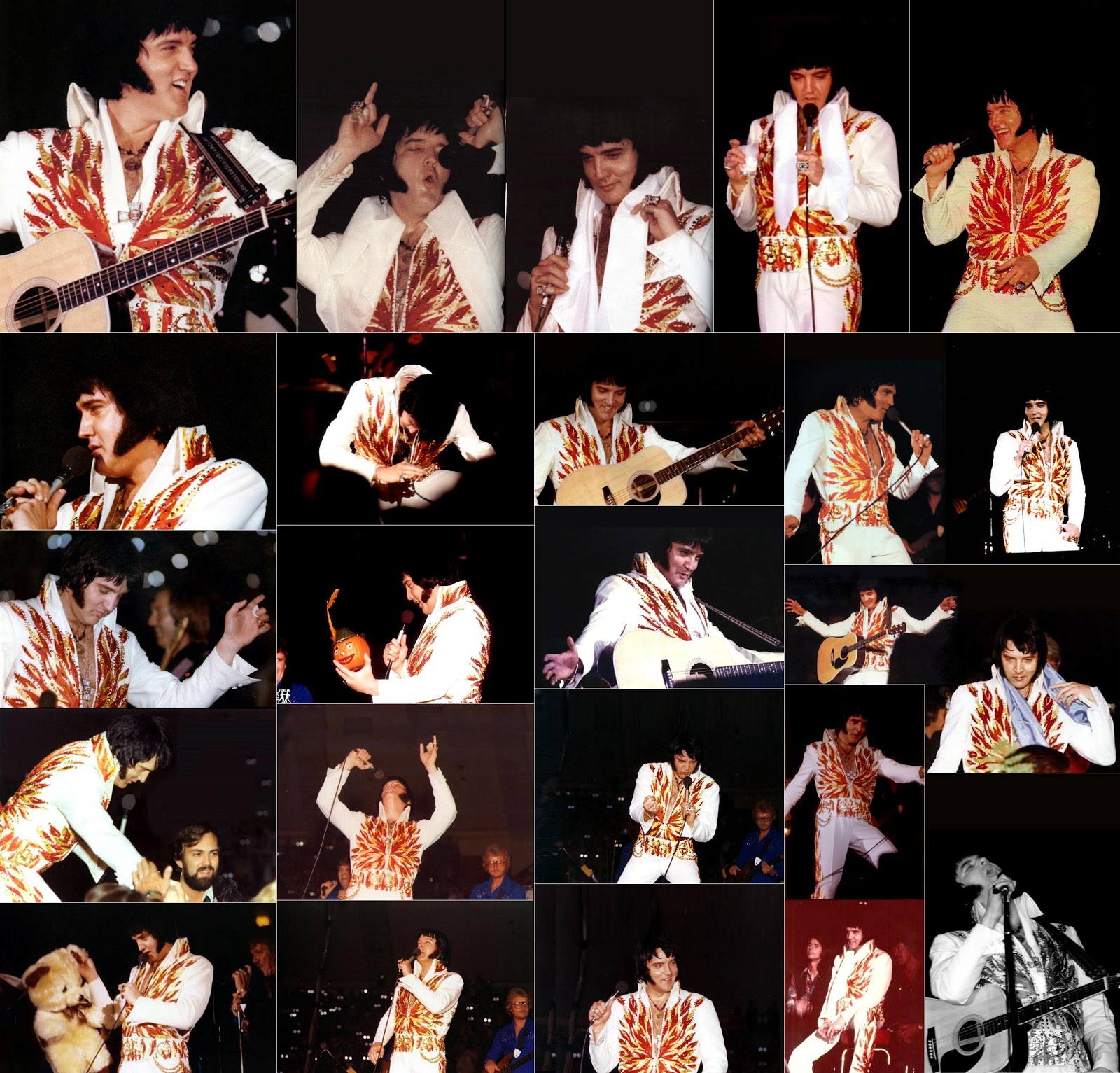 Elvis Presley . . . : Jumpsuit - Orange Flame (red kick pleats i orange ...