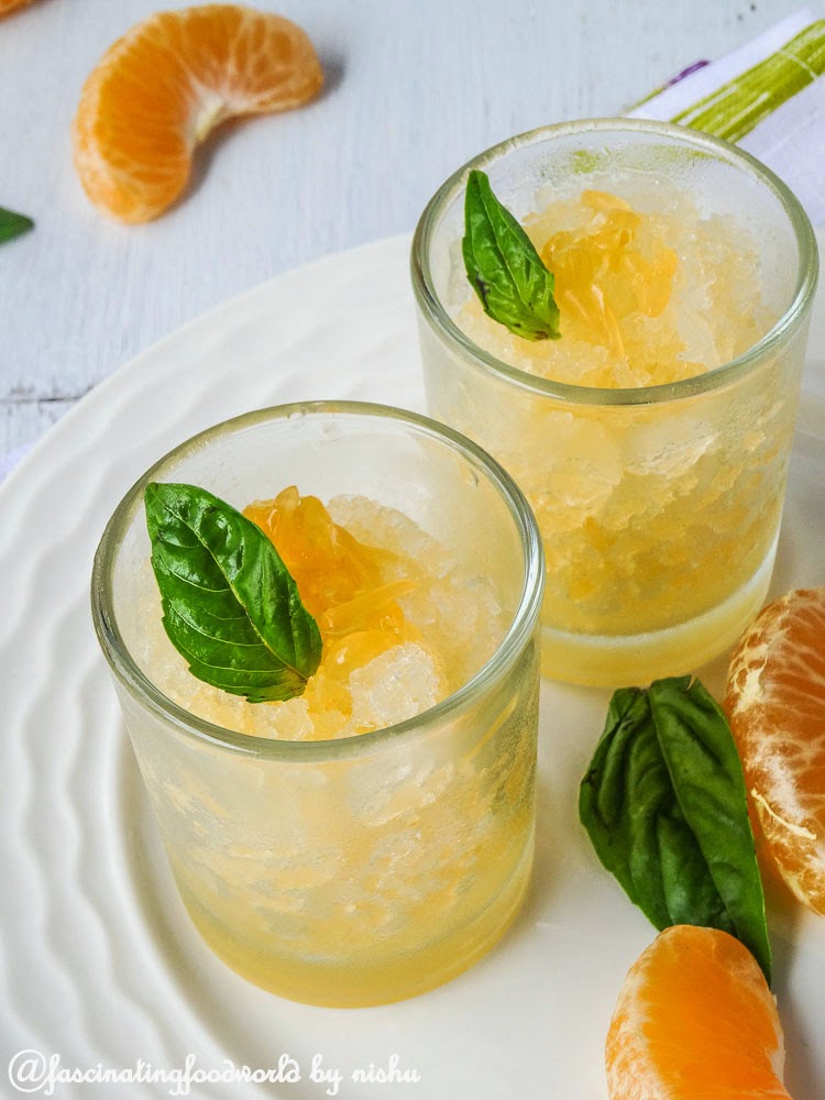 Refreshing Orange Basil Granita! {Vegan + Gluten-free + Jain}