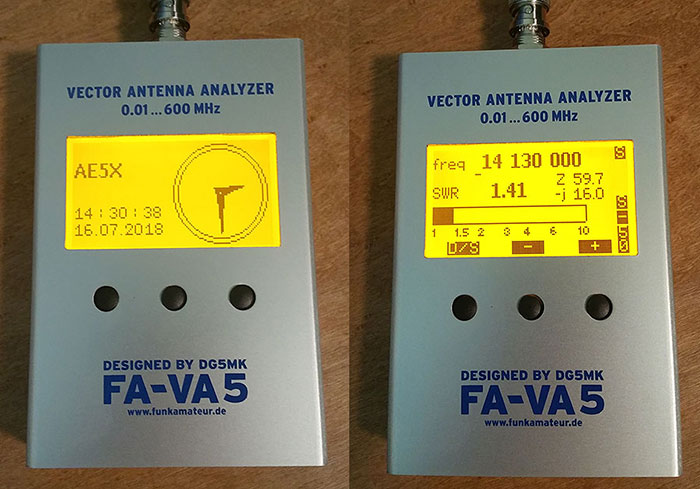 AE5X: FA-VA5 antenna analyzer received, built