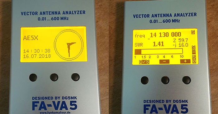 AE5X: FA-VA5 antenna analyzer received, built