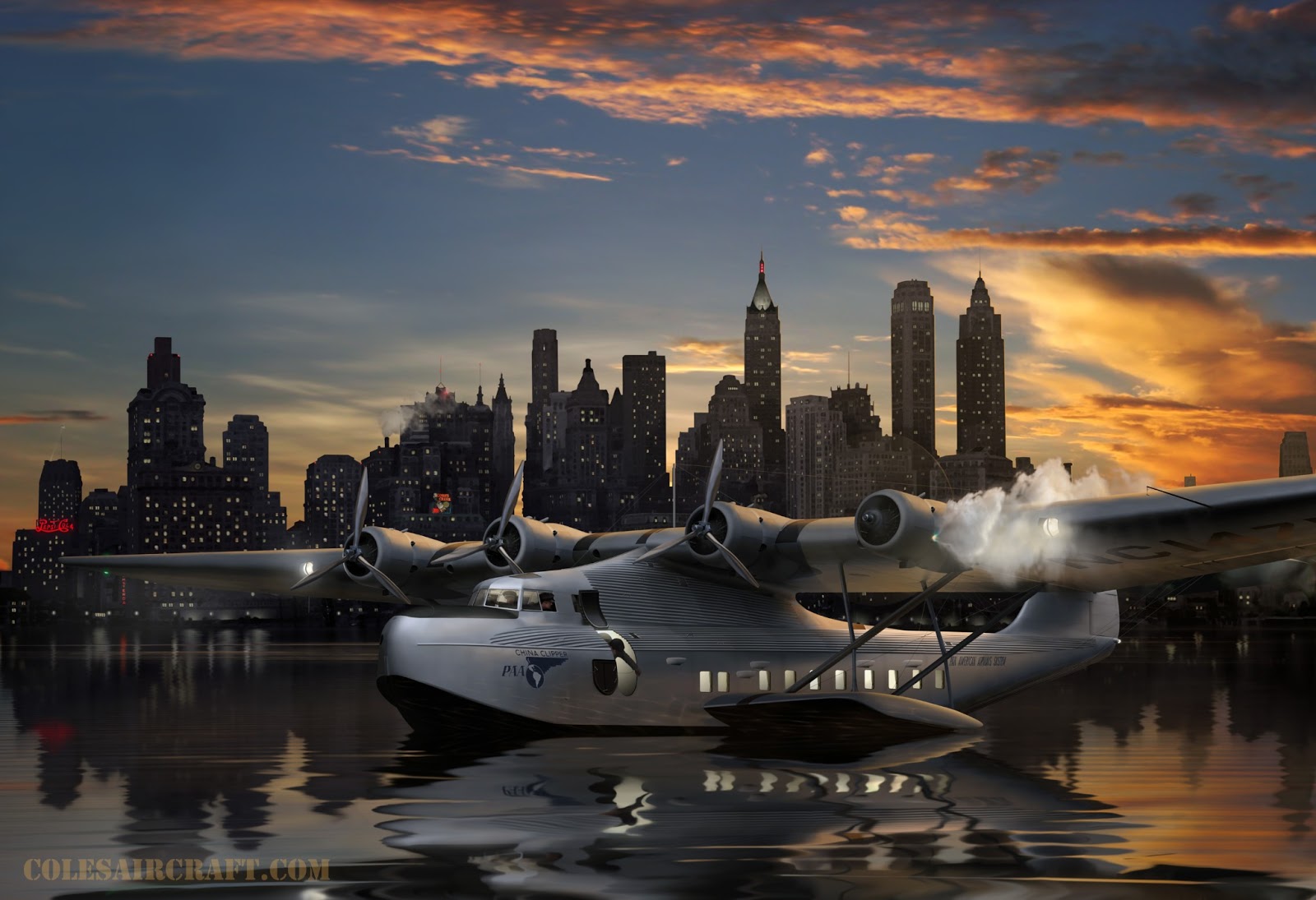 Aviation Art of Ron Cole & Cole's Aircraft: Pan American Clippers by ...