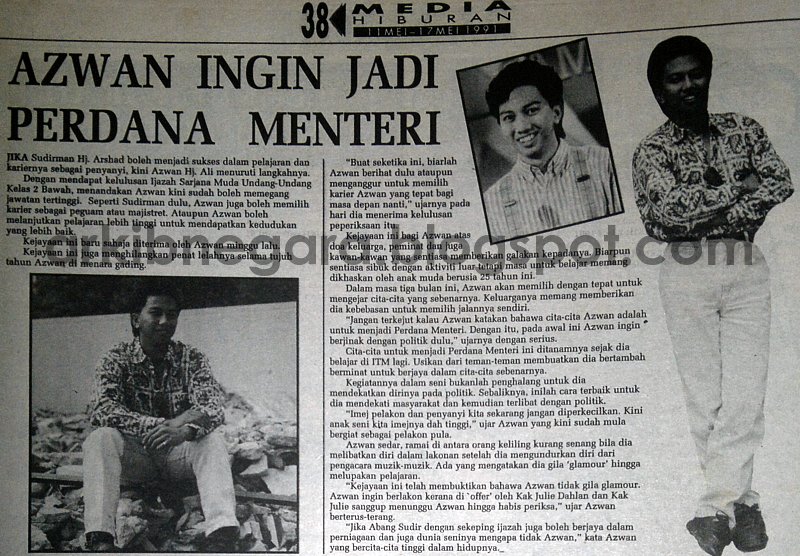 Arkib Negara X: Azwan Ali ingin jadi Perdana Menteri (1991)