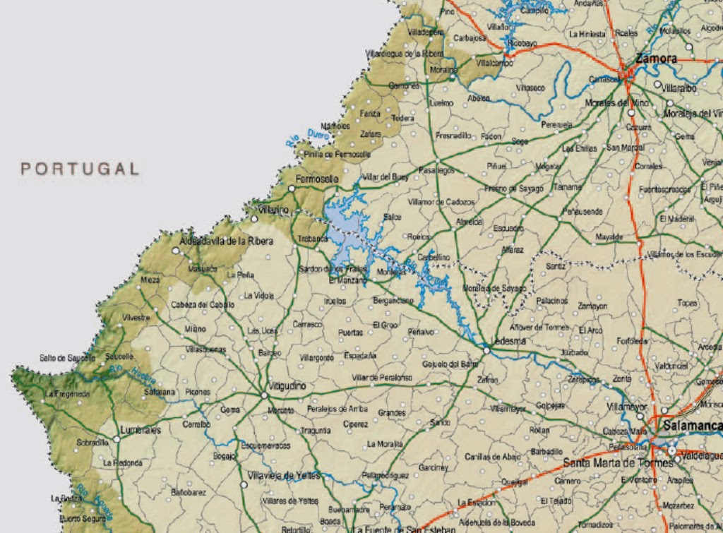 Turismo y Cultura en Las ARRIBES del DUERO: Mapa de los accesos al ...