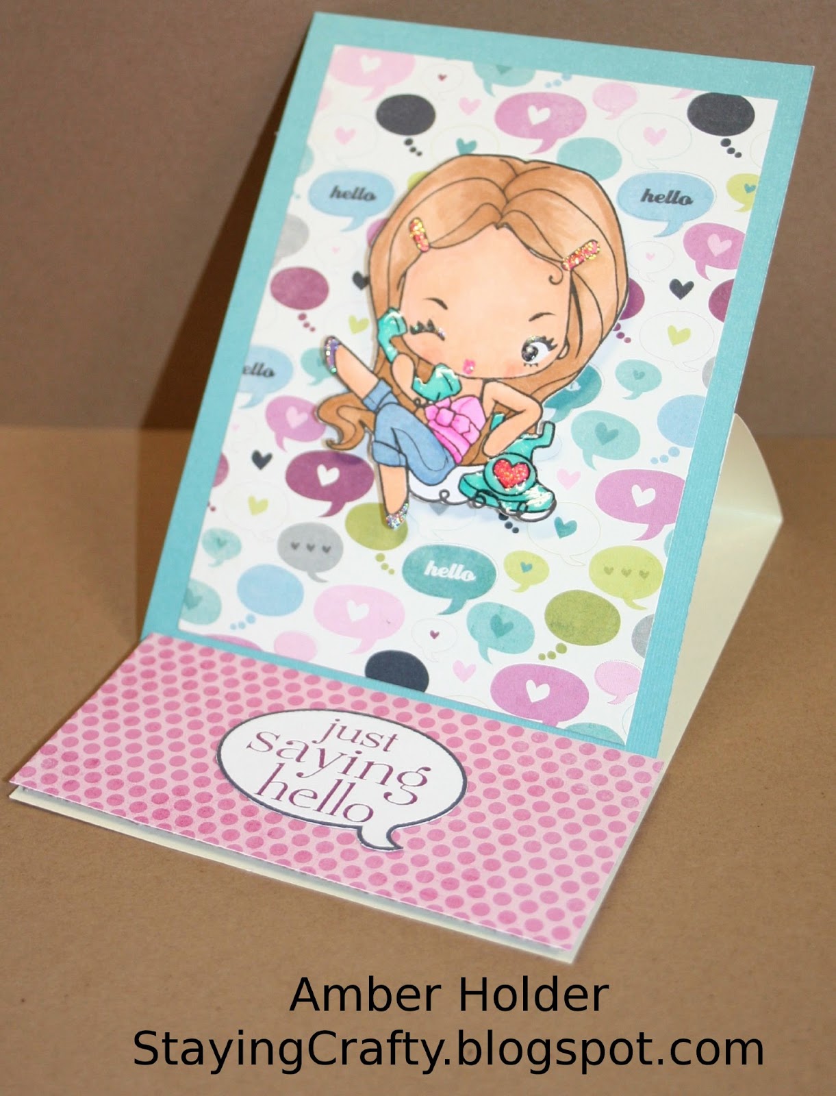 Staying Crafty: Hello Easel Card