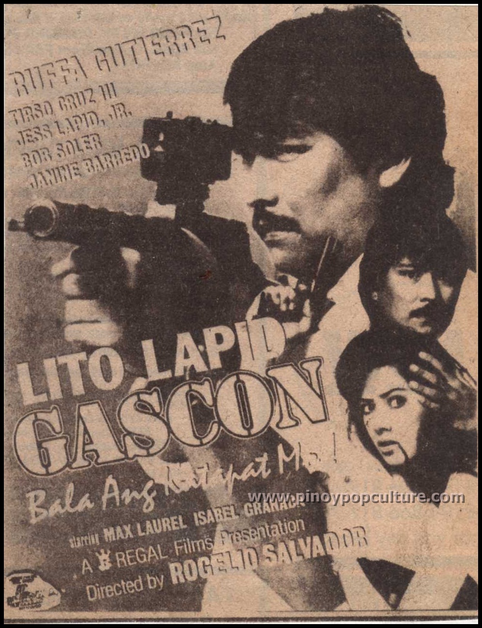Pinoy Pop Culture: Movie Ads: Lito Lapid in "Gascon: Bala ang Katapat ...