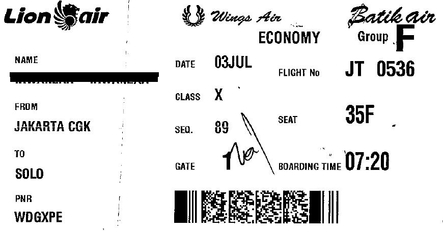 Tips atau Cara Membaca Tiket Pesawat Terbang