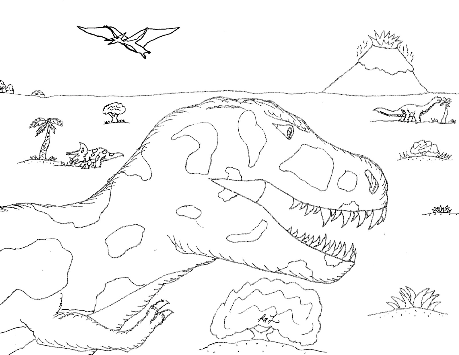 Scorpius Rex Dinosaur Coloring Page Coloring Pages