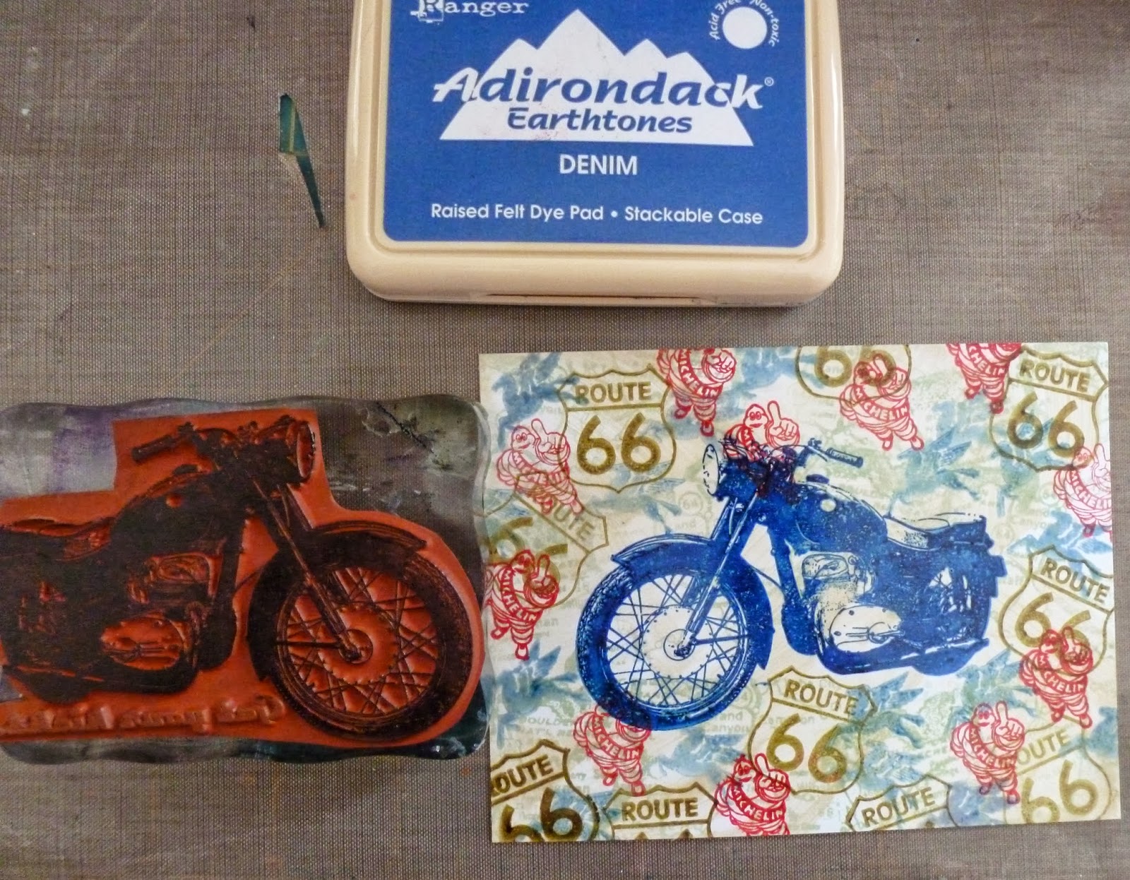 creatingwiththegirls: Collage stamping a card