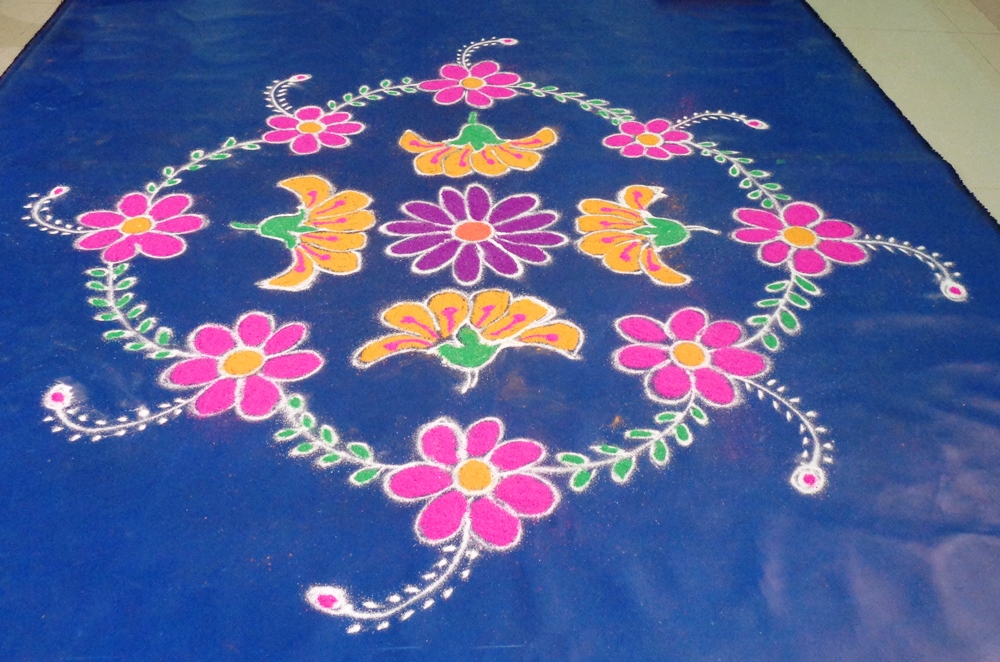 Festival kolam ( rangoli ) Tamil New year's day by learn kolam