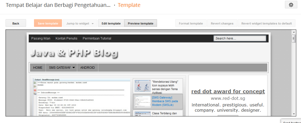 Tampilan Baru Blogger template Editor | Tempat Belajar dan Berbagi ...
