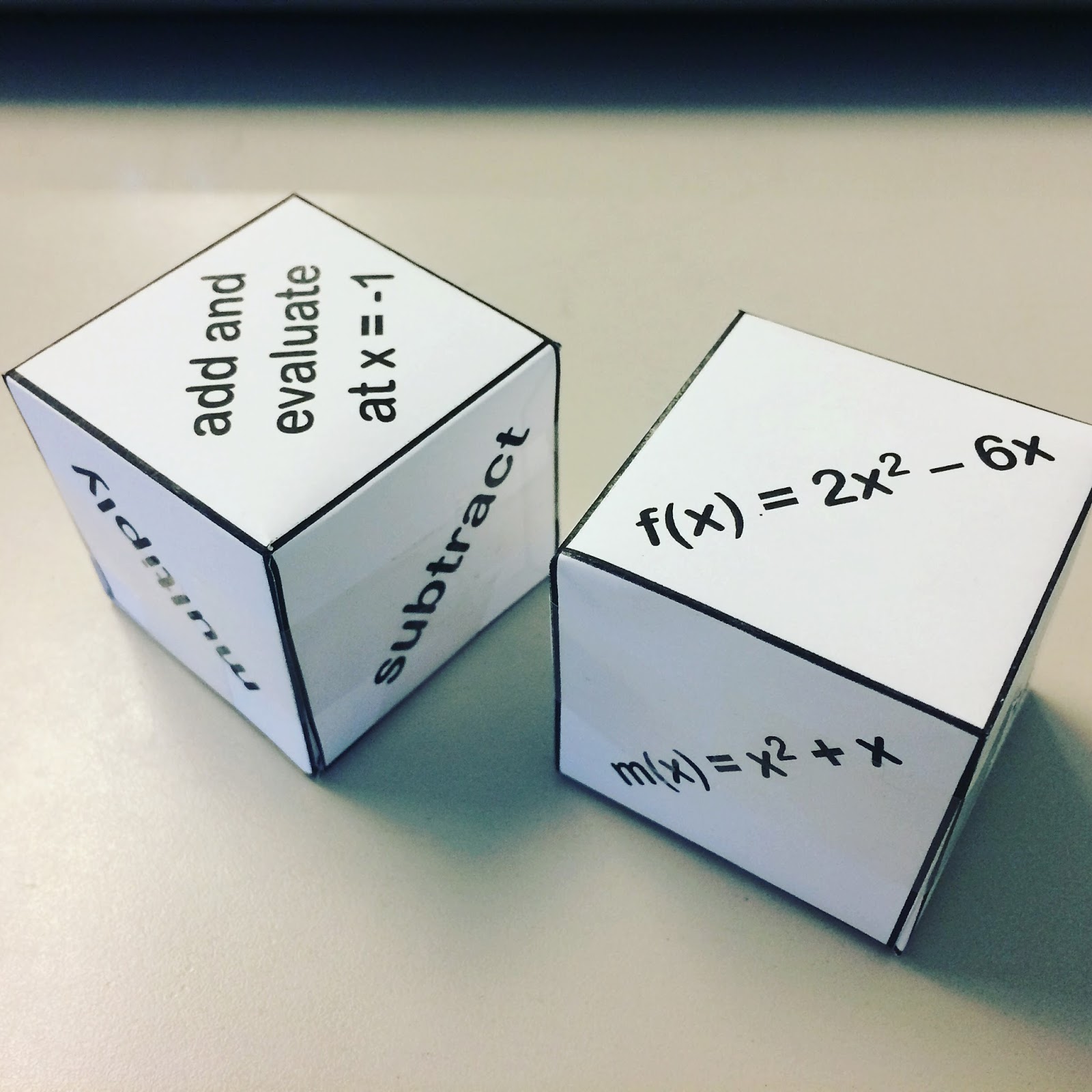 Scaffolded Math and Science: Editable Function Operations Dice