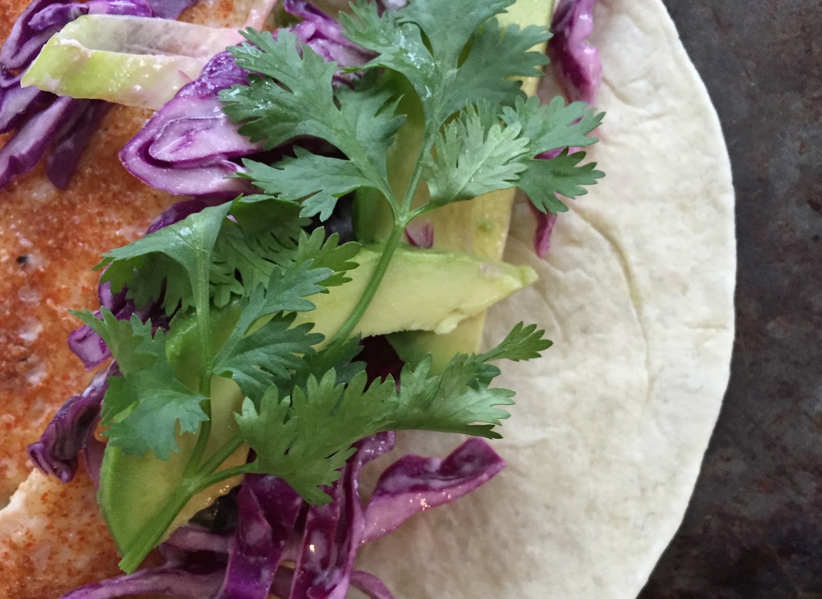 Basa Fish Tacos w/ Red Cabbage Slaw