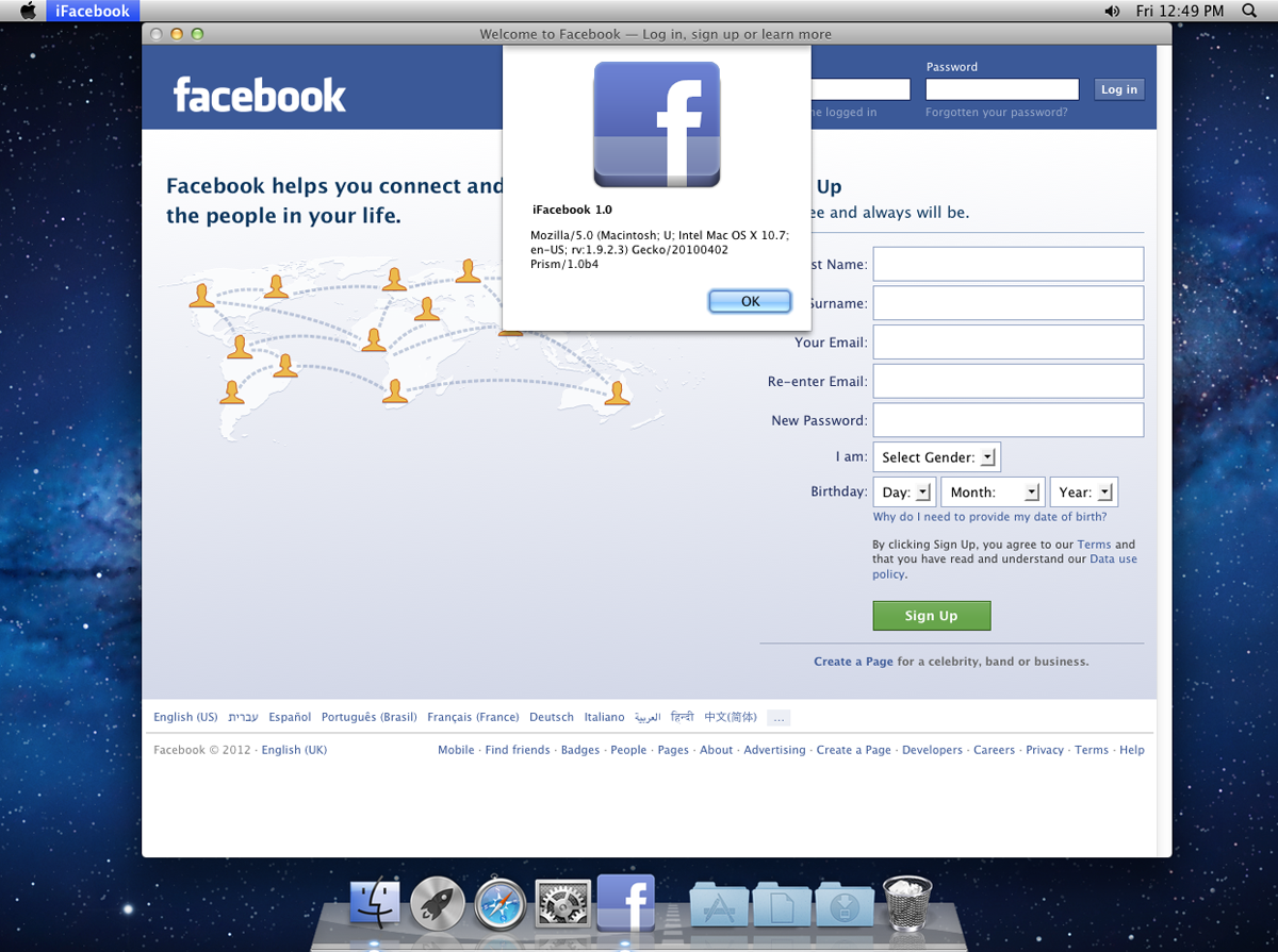 Ifacebook: a Mac application to connect to Facebook | TechDuv