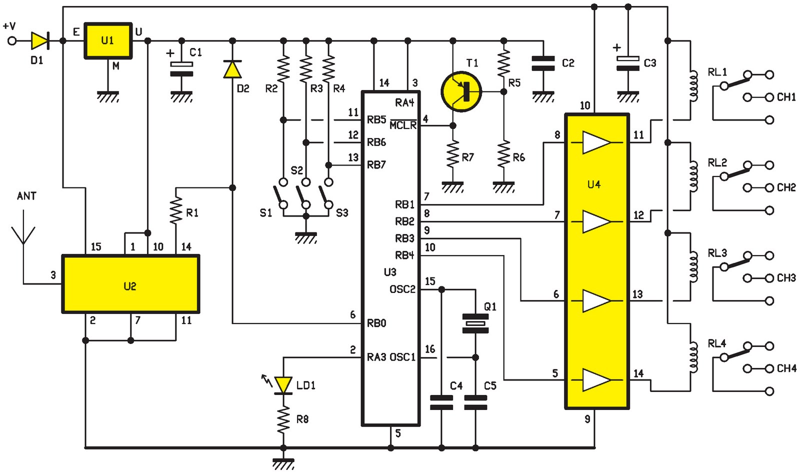 Schéma De Circuit Des Jouets Télécommandés