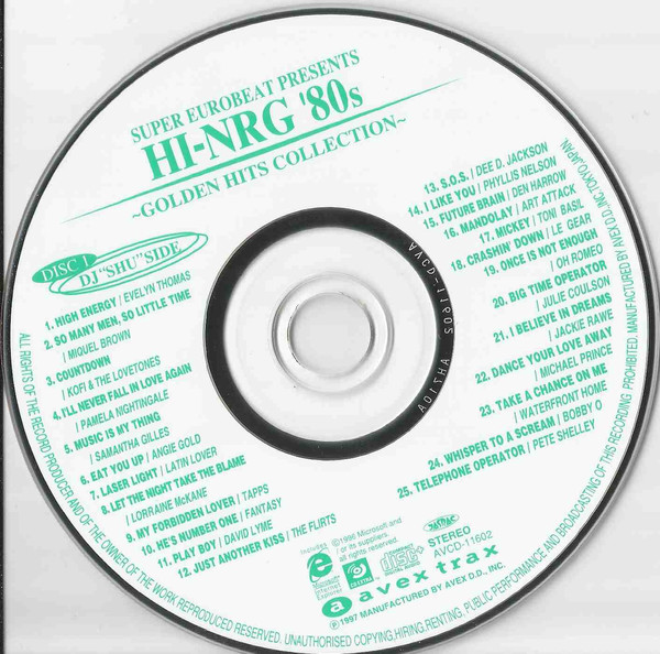 RETRO DISCO HI-NRG: Hi-NRG '80s GOLDEN HITS COLLECTION - Non-Stop DJ ...