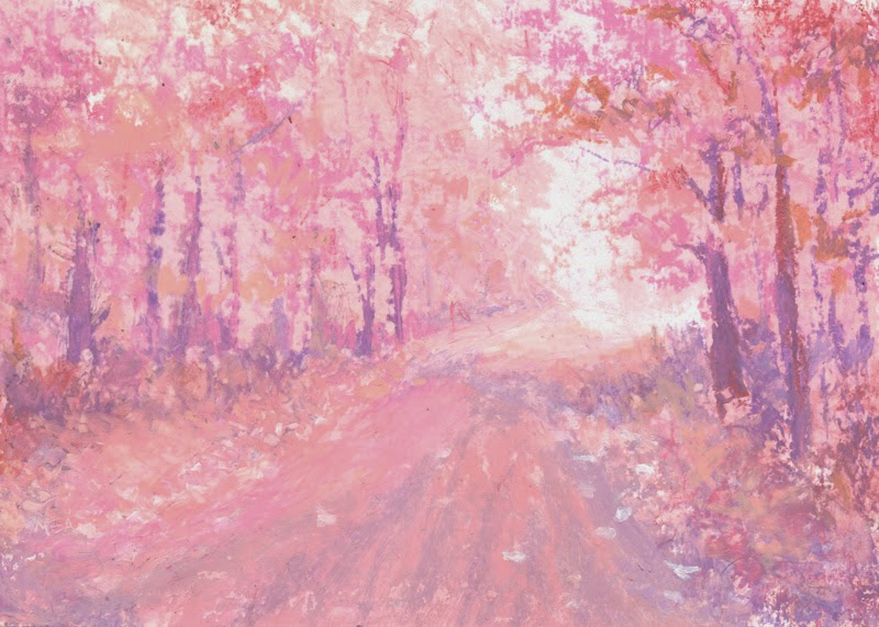 Paint Like Nobody's Watching: 30 in January 2015 Pink Forest Oil Pastel