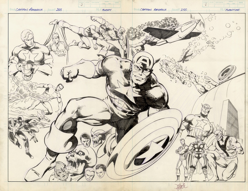 Marvel Comics of the 1980s: 1981 - Original pencils for Captain America ...