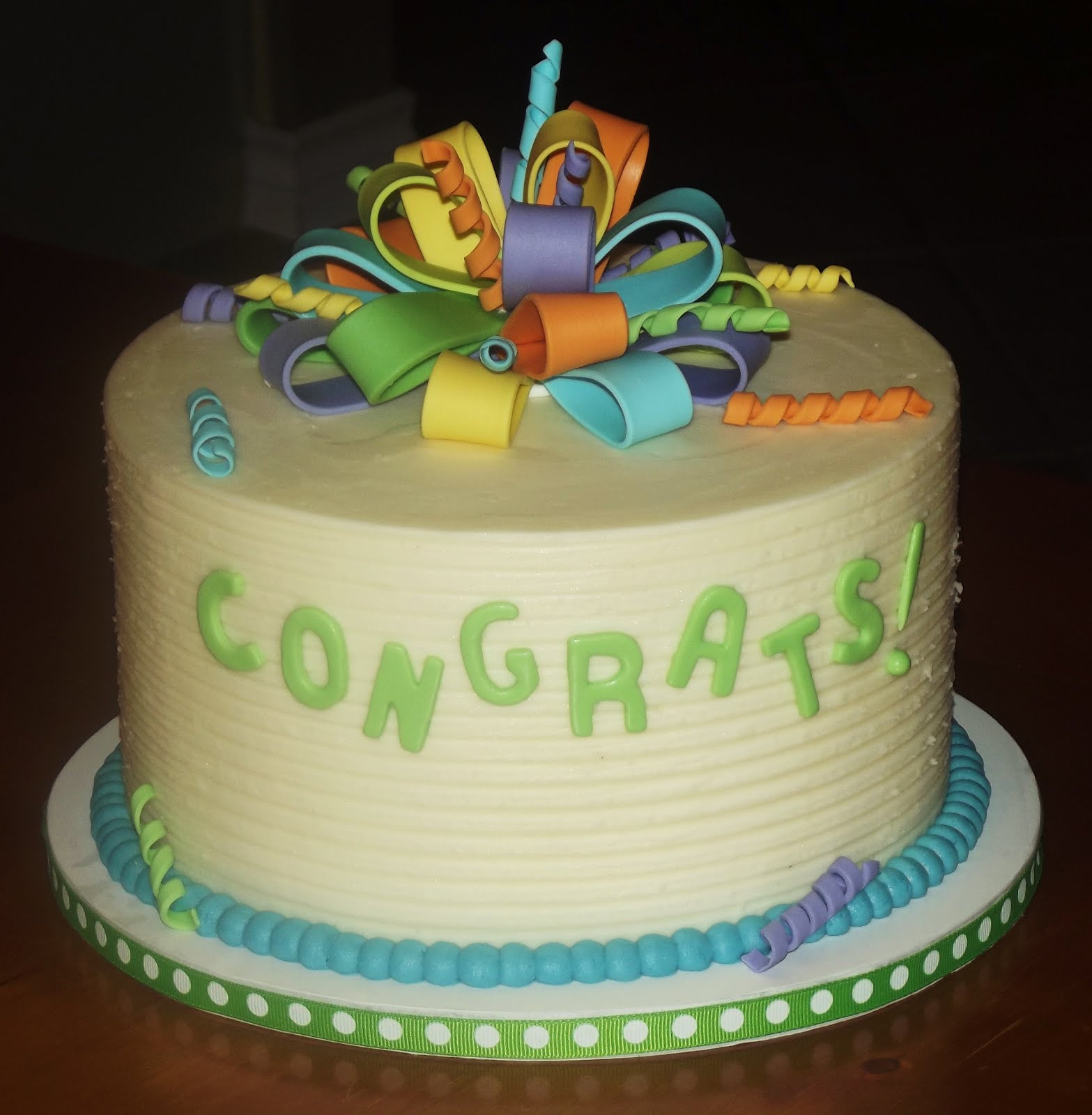 Suzy's Sweet Shoppe: Congrats Cake