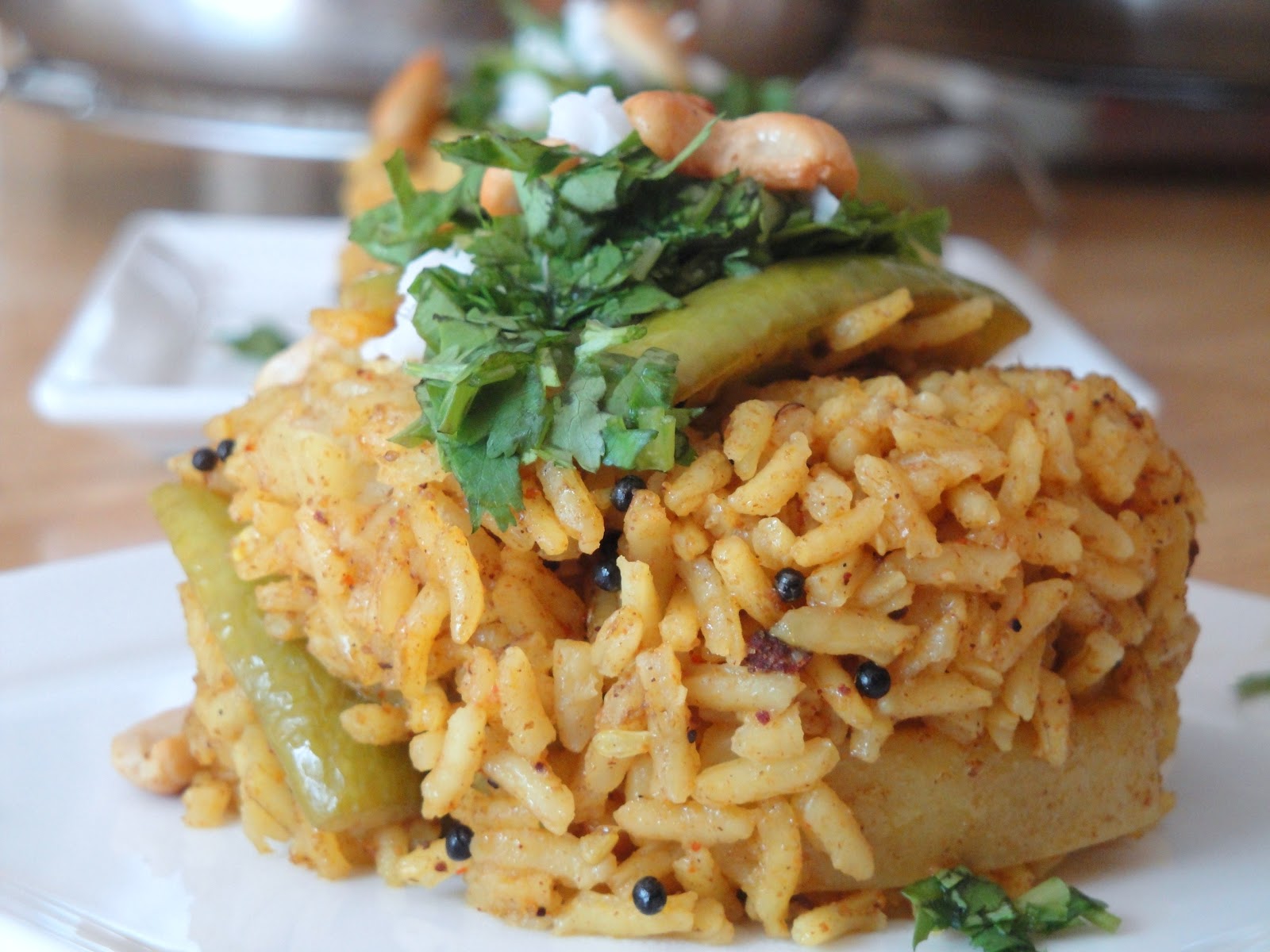 cumin and cardamom: Masale Bhat - Spicy Ivy Gourd and Potato Pulao/Pilaf