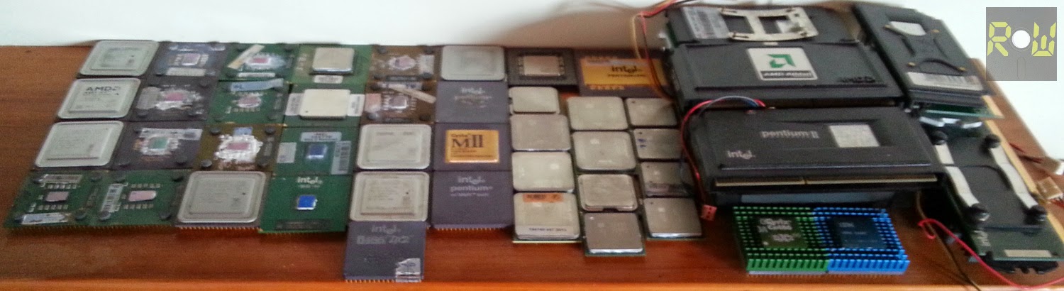 Apresentando a minha coleção de processadores antigos