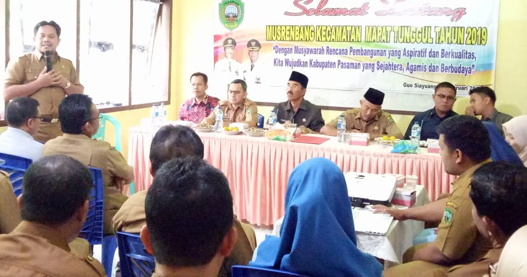 Bupati Pasaman Pimpin Tim Pertama Musrenbang Kecamatan Mapat Tunggul ...