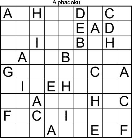 Free printable alphabetical sudoku puzzles - southerngast