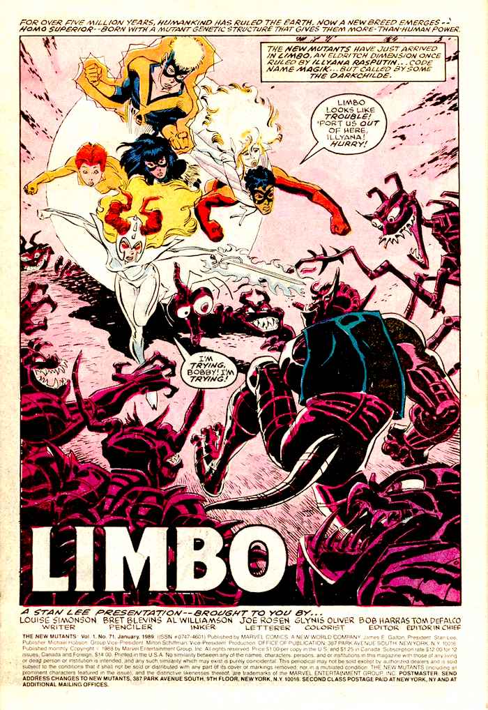 New Mutants #71 - Al Williamson art - Pencil Ink