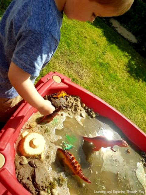 Learning and Exploring Through Play: Dinosaur Swamp Sensory Play