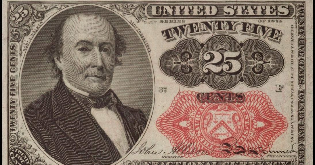 Fractional Currency Twenty Five Cents 1874 Fifth Issue|World Banknotes ...