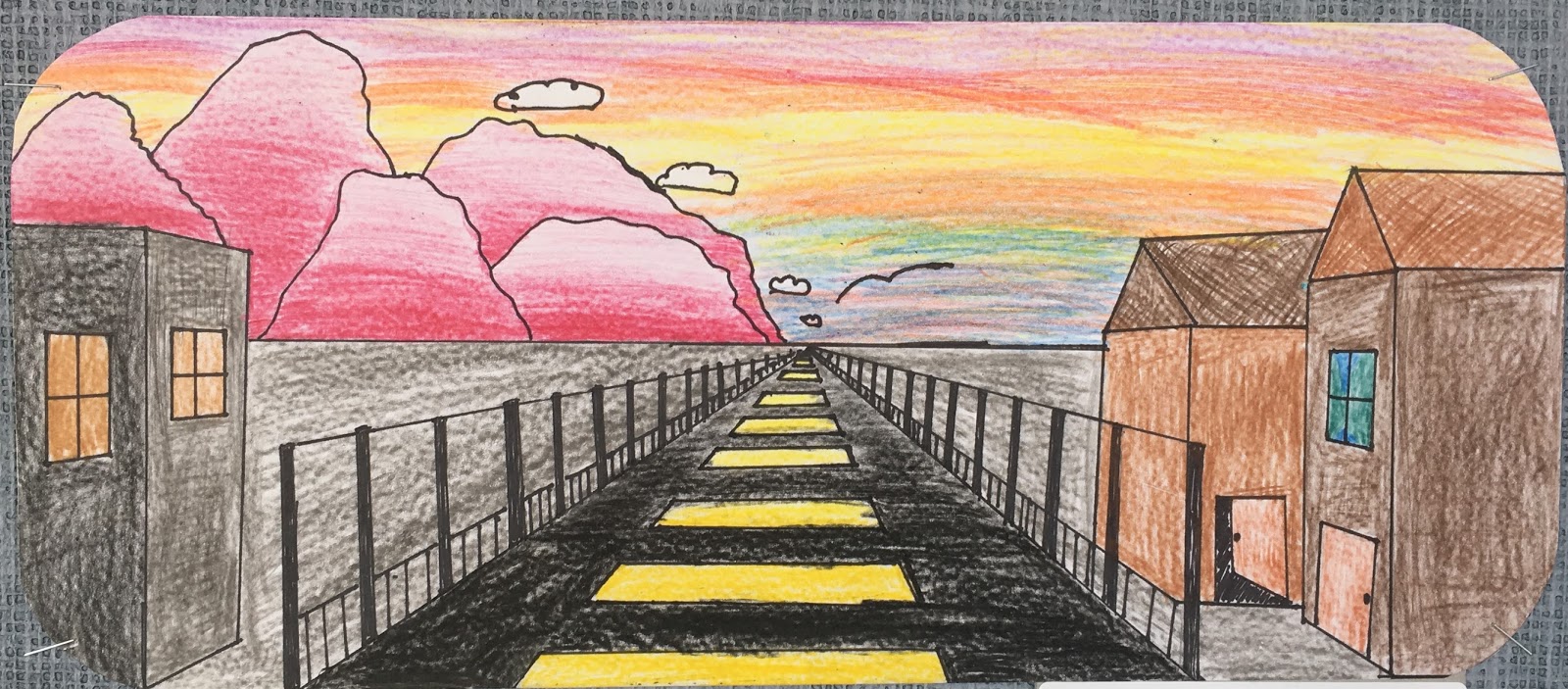 Mrs. Wille's Art Room: Rear view mirror drawings in 1 point perspective