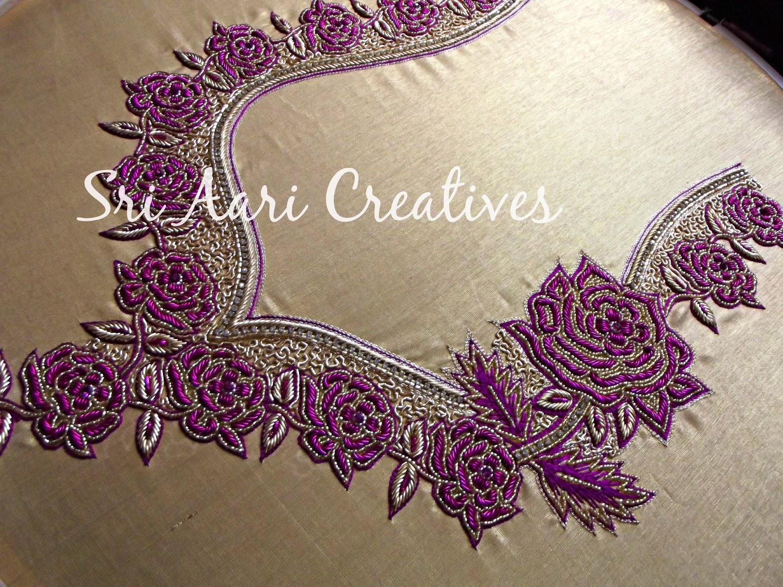 SRI AARI CREATIVES: Latest Aari Embroidery designer blouses
