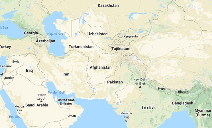 Peta ASIA Tenggara Barat Selatan Timur Lengkap dan Jelas