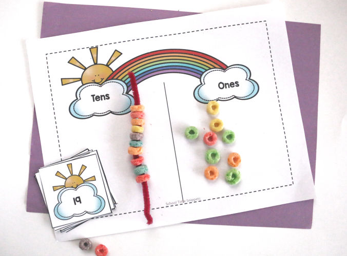 Rainbow Maths Place Value Activity | School Time Snippets