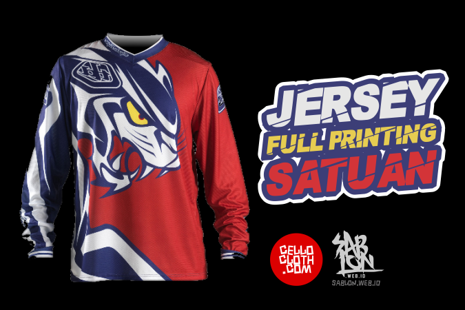 Custom Jersey Full Printing Satuan Desain Suka Suka | Sablon Kaos Online