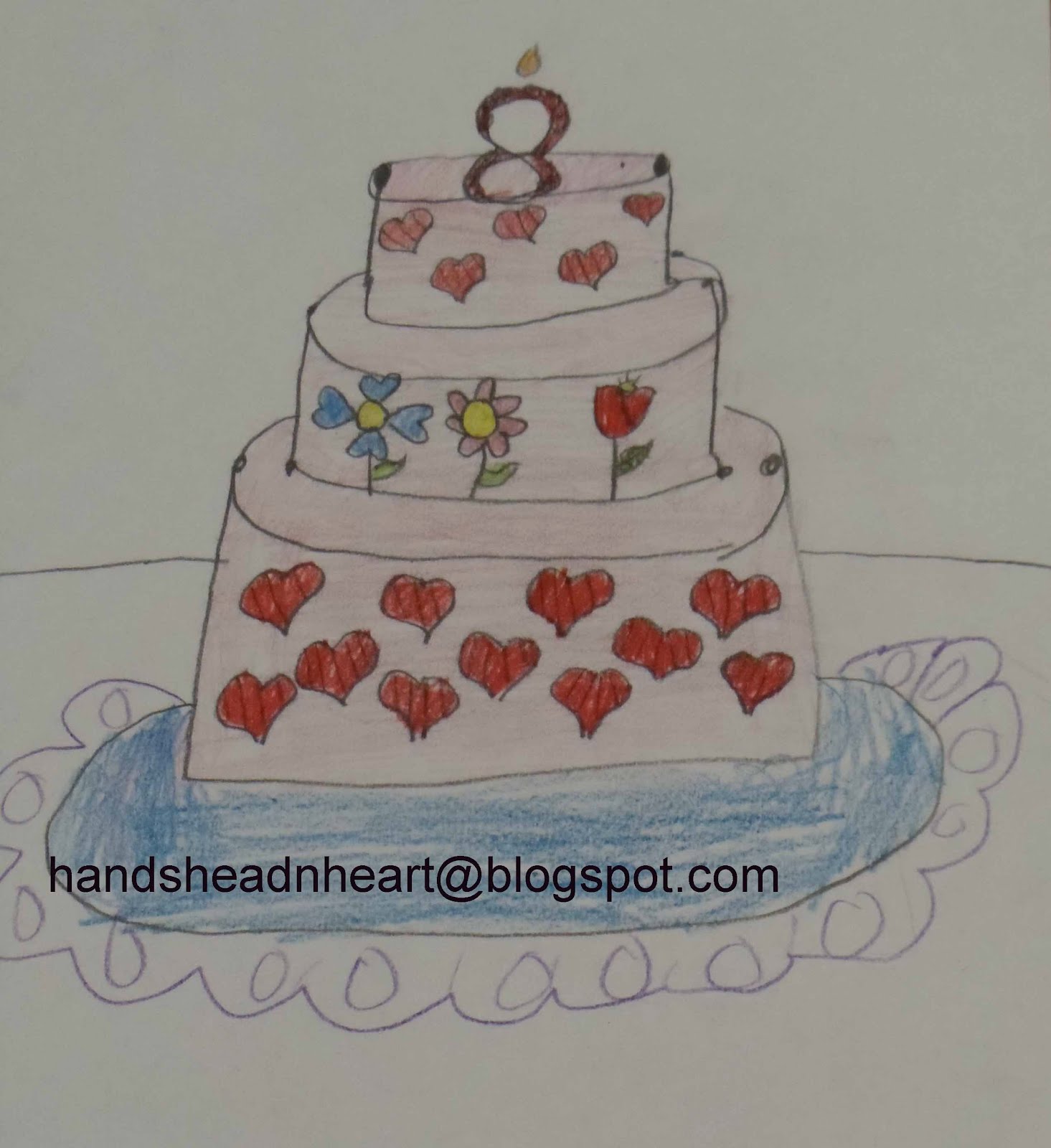 Hands, Head 'n Heart in the Artroom: Drawing Birthday Cakes