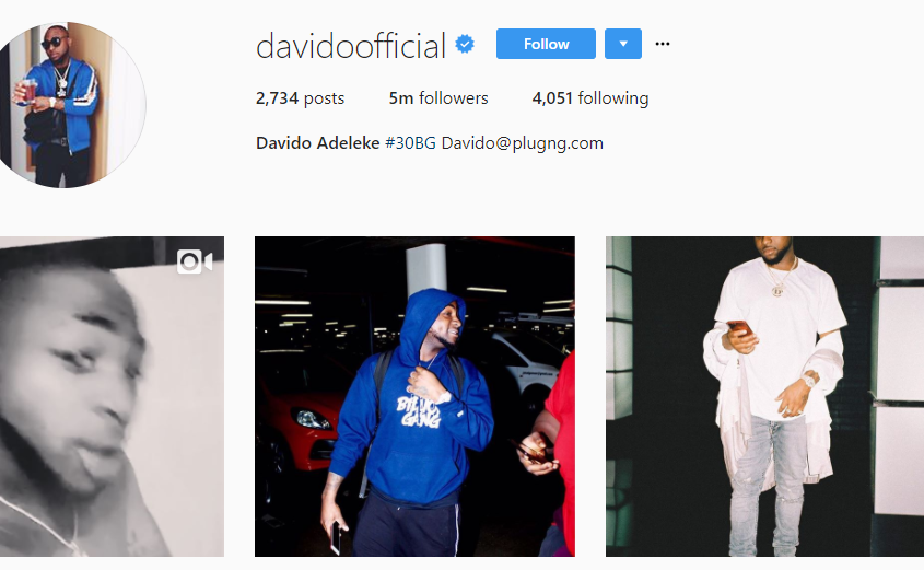 Latest Updates: Davido is now the most followed Nigerian celebrity on ...