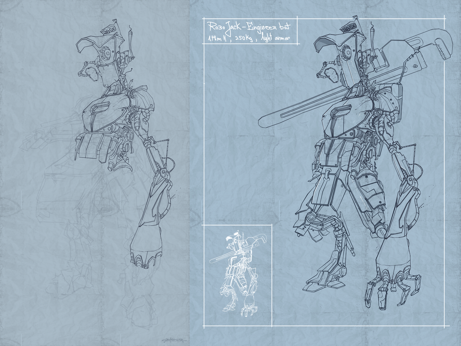 the art blog of cosmin podar: Jack - Unit 37 Engineer Robot