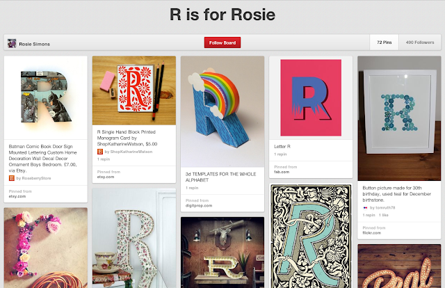 Rosie Simons Graphic and Surface Design: Pinterest Letter Board