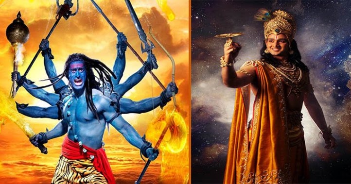FIGHT BETWEEN KRISHNA AND SHIVA
