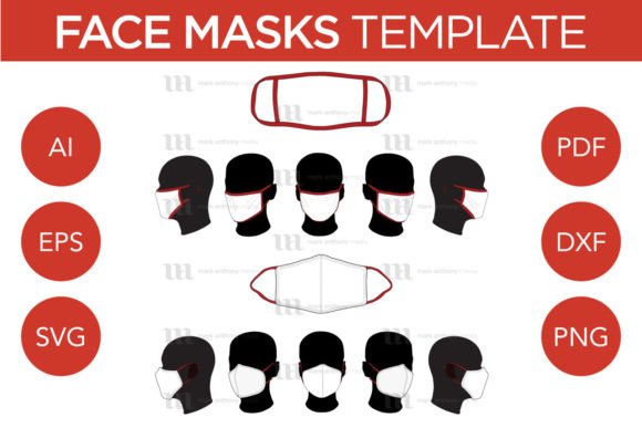 Face Masks - Vector Mockup Template