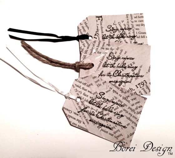 Easy Recycled Vintage Book Page Gift Tags Tutorial